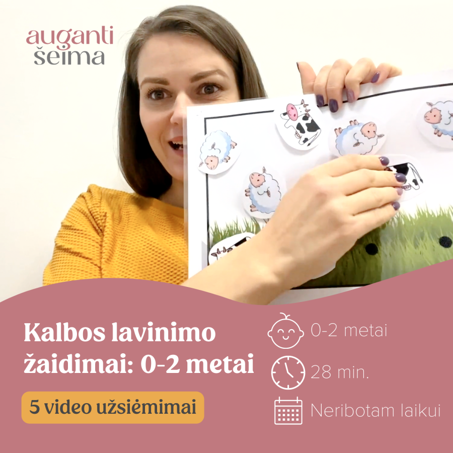 Kalbos lavinimo žaidimai: 0-2 metai - augantiseima.lt